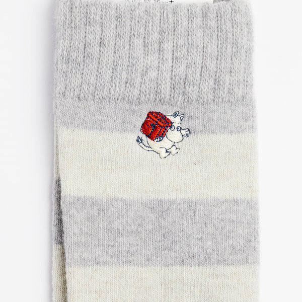 Inner brushed soft leg cover (Winter festival border Moomin/gray) MNL4 ...